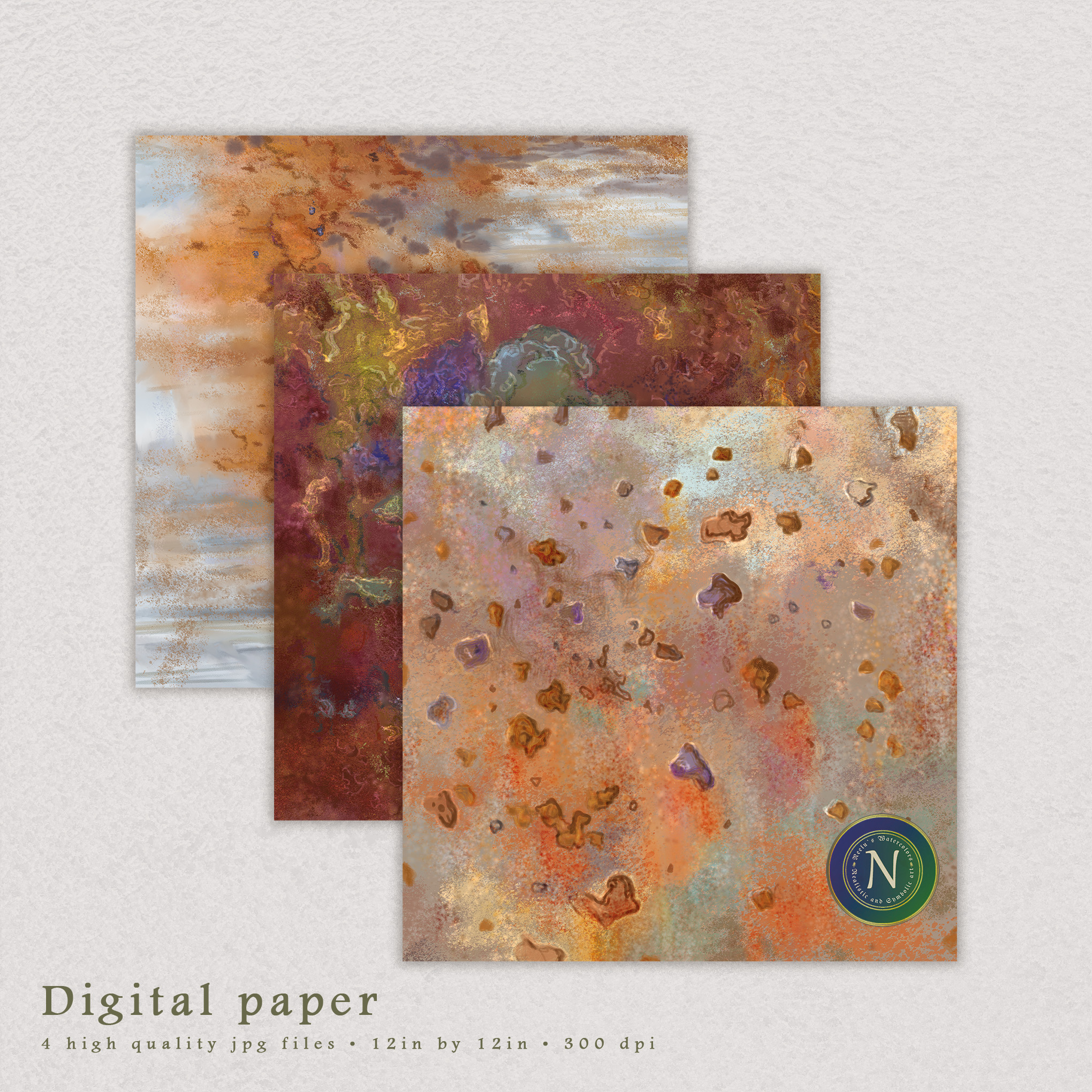 Rust textures – Watercolor Journal