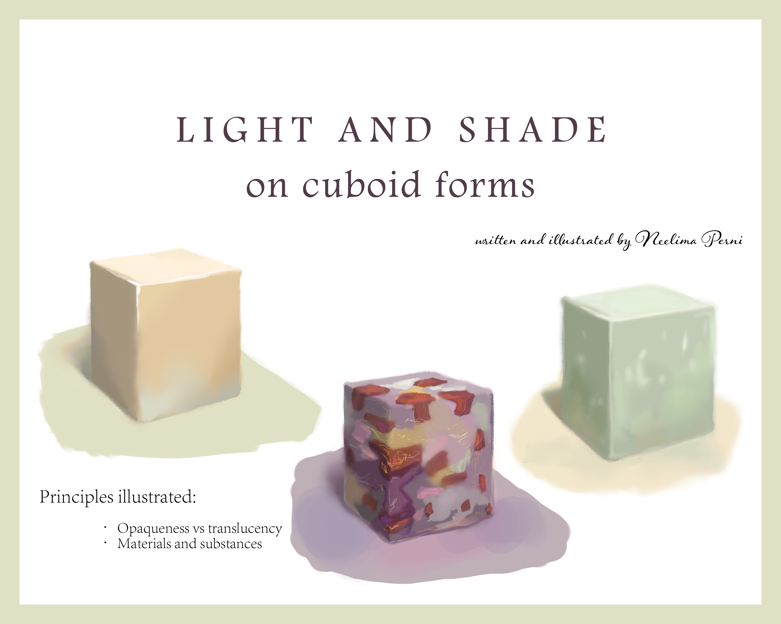 Light and shade on cuboid forms – Watercolor Journal